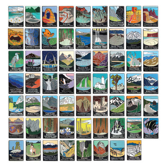 63 National Park Traveler Pin Complete Collection – National Park Souvenirs